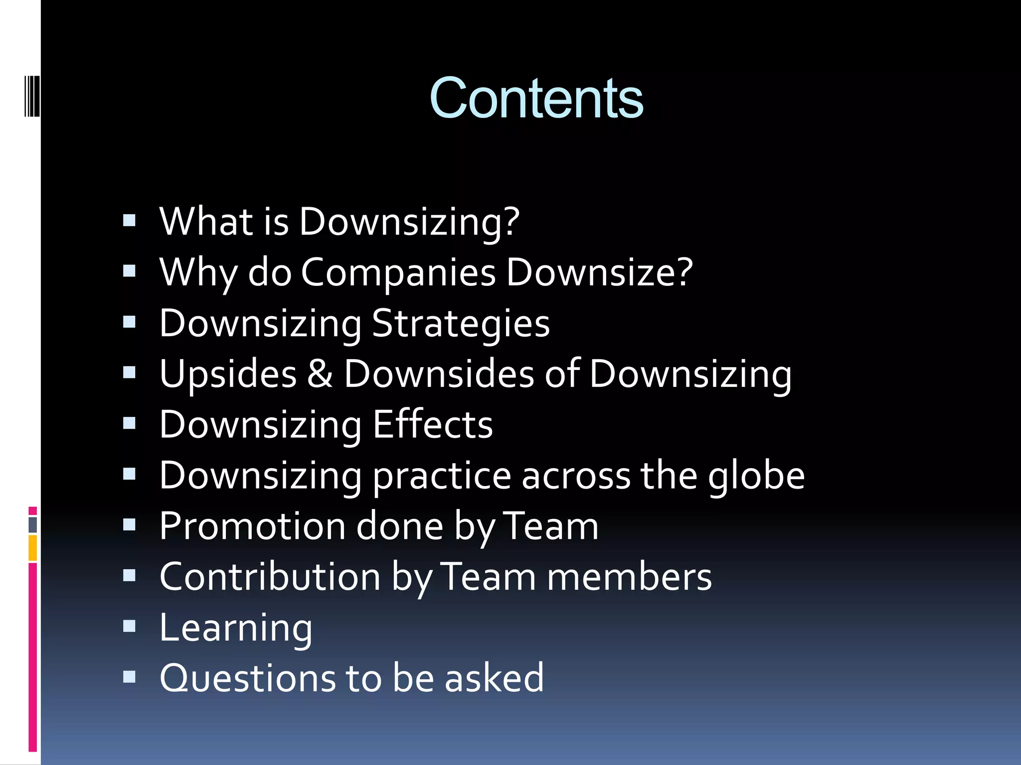 Corporate downsizing | PPTX