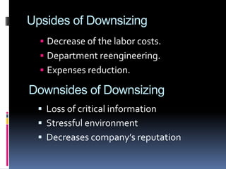Corporate downsizing | PPTX