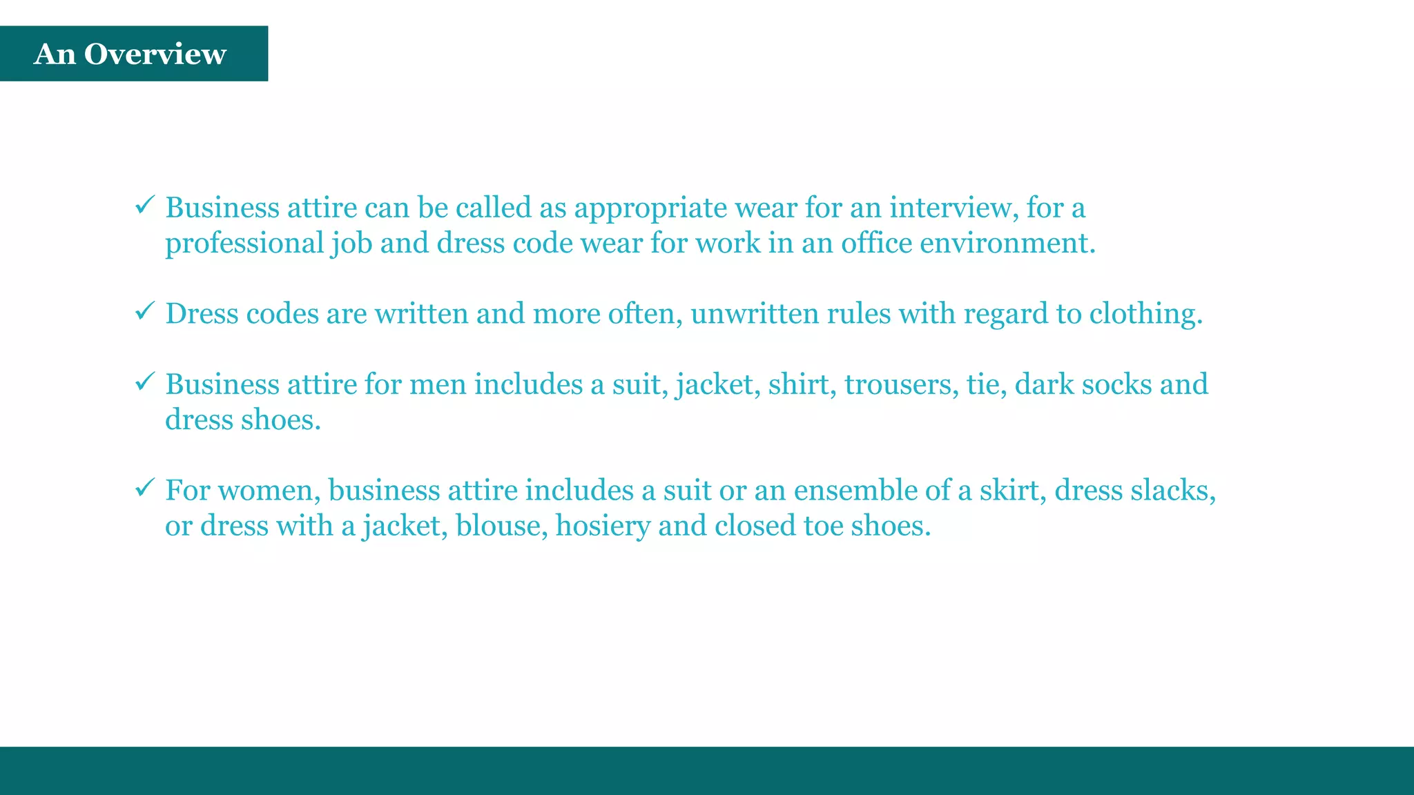 Corporate dressing etiquette | PPTX