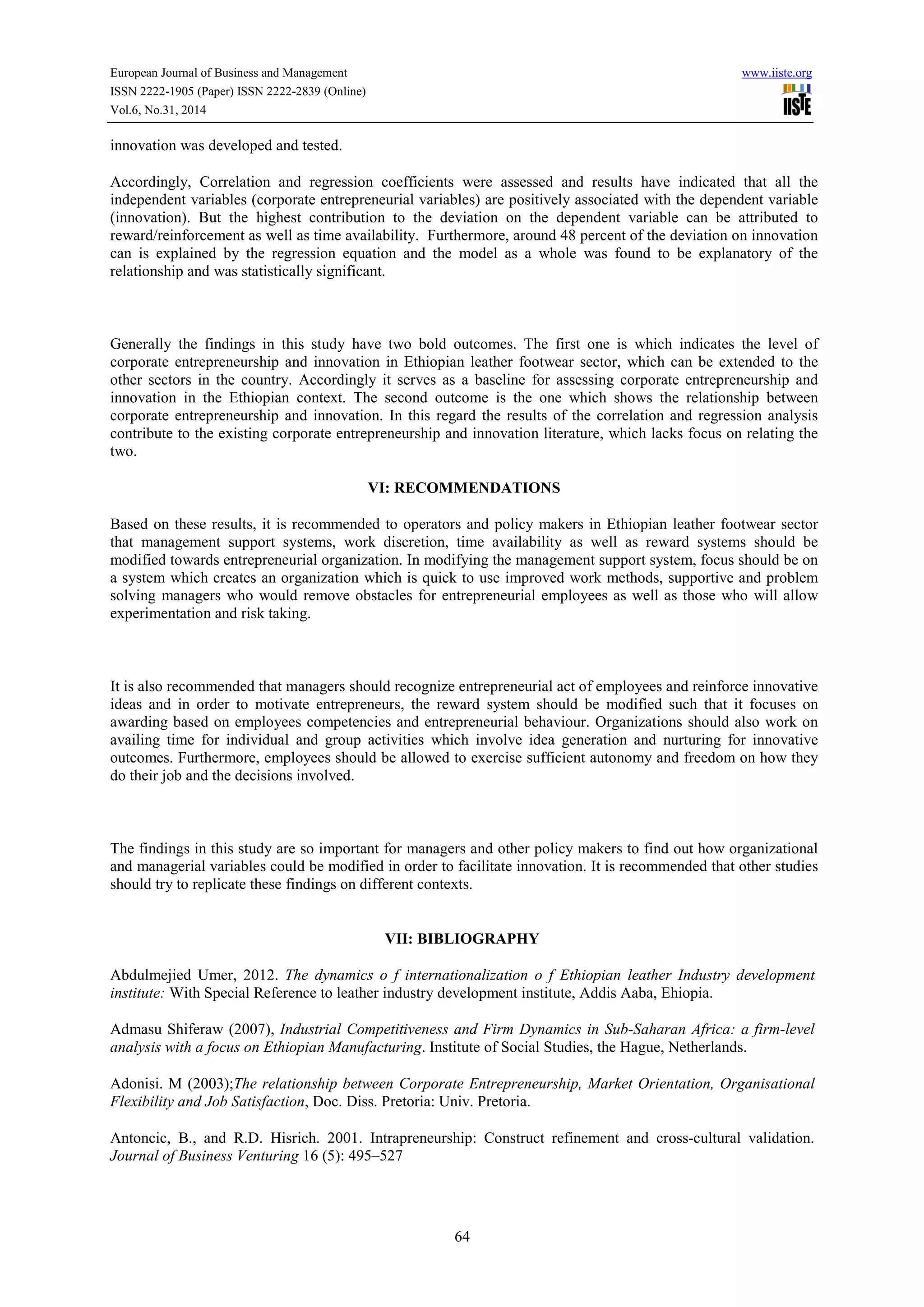 Corporate entrepreneurship and innovation | PDF