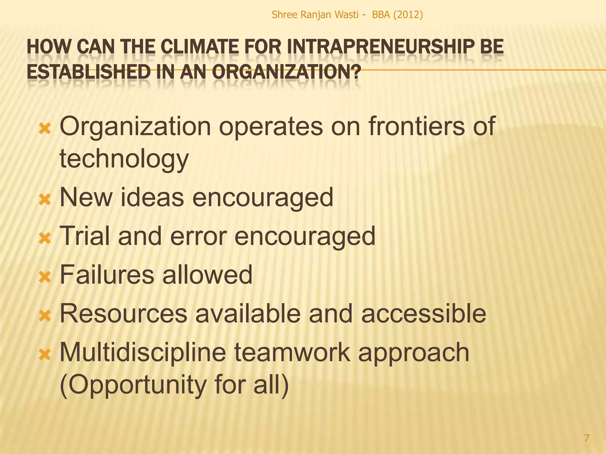 Corporate entrepreneurship (intrapreneurship) | PPSX