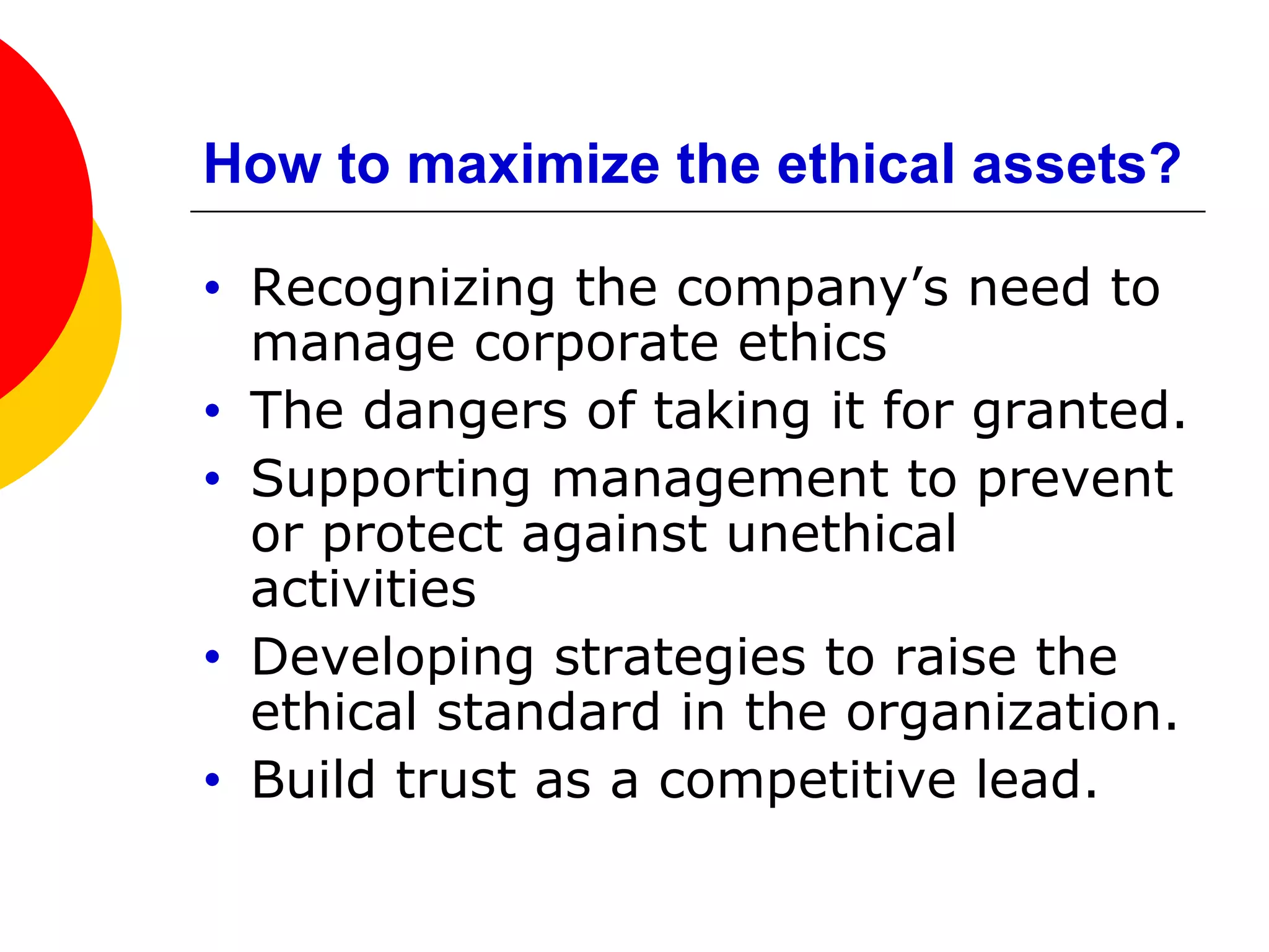Corporate Ethics | PPT | Business | Business and Finance