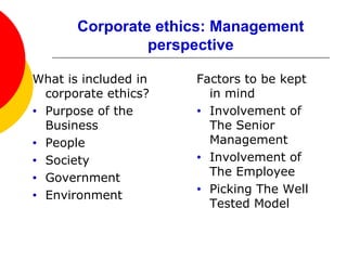 Corporate Ethics | PPT | Business | Business and Finance