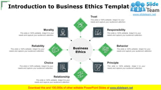 Corporate Ethics PowerPoint Presentation Slide | PDF