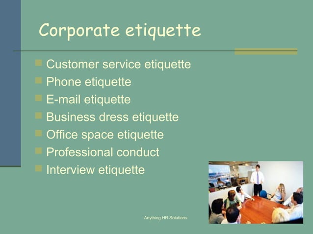 Corporate etiquette | PPT
