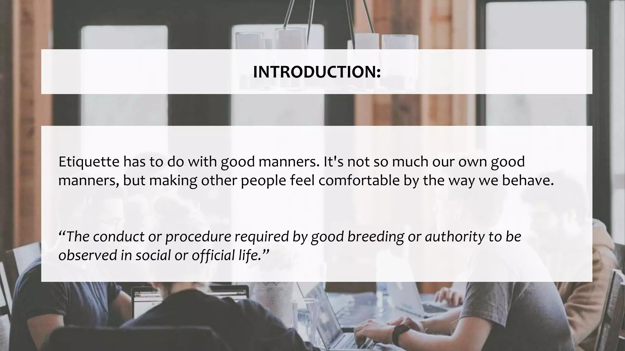 Corporate etiquette for company secretaries | PPTX