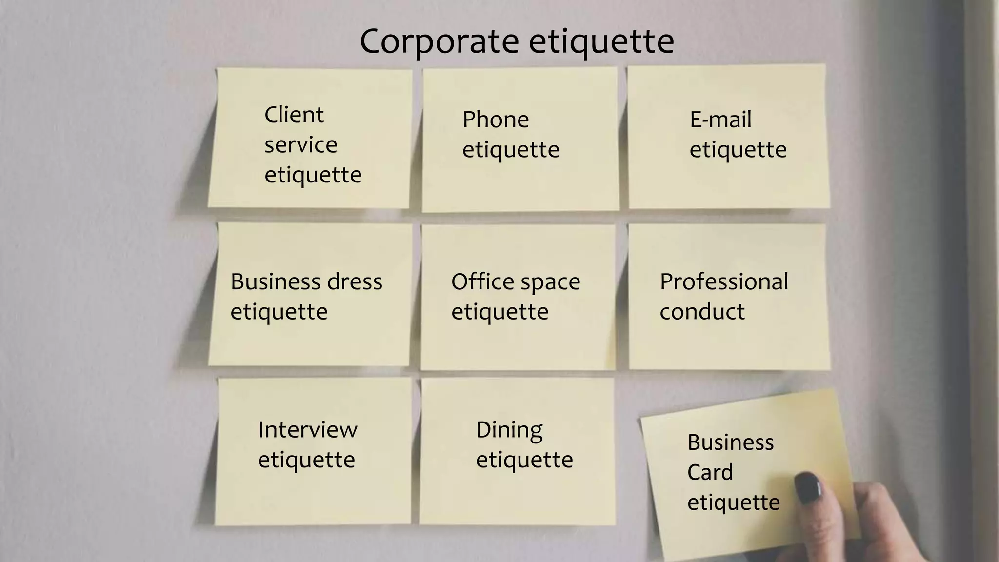 Corporate etiquette for company secretaries | PPTX