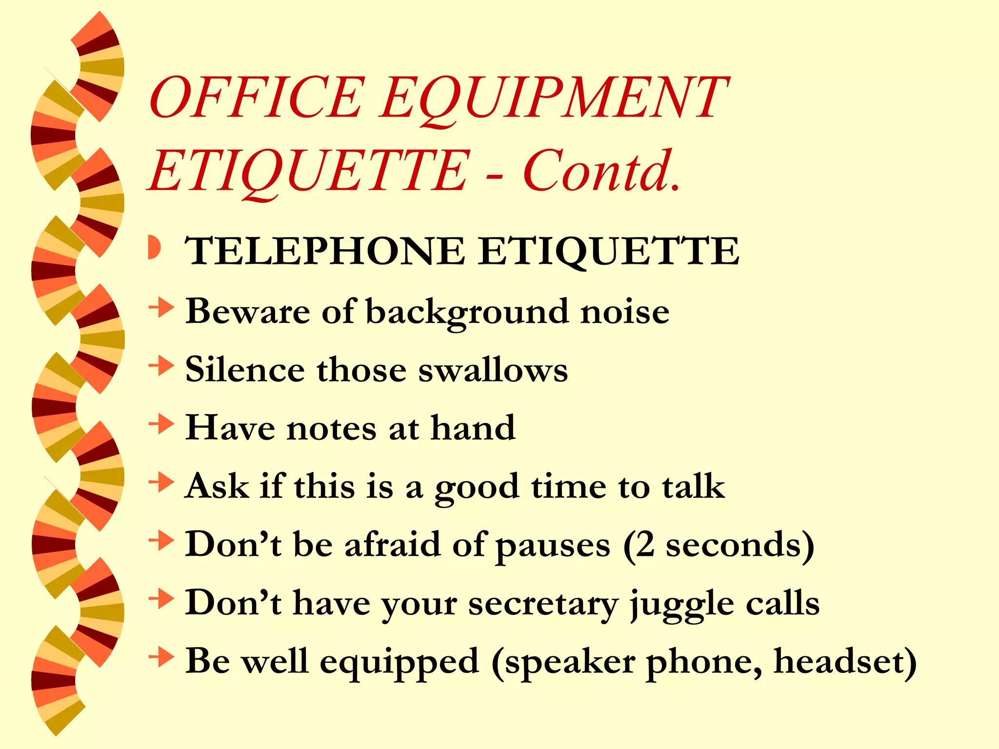 Corporate Etiquette Sies[1] | PPT