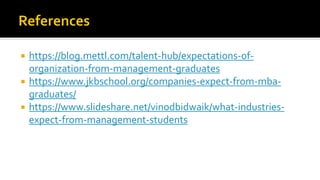 Corporate Expectation from a MBA Graduate | PPT