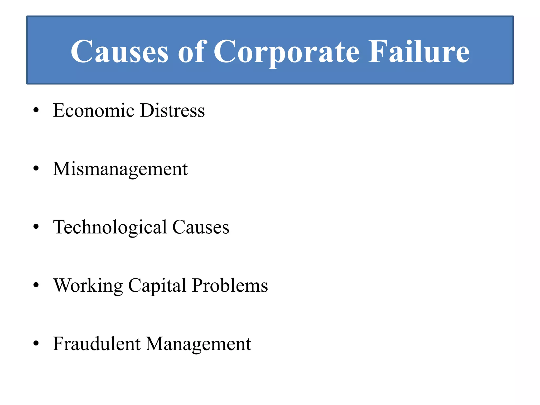 Corporate failure and restructuring | PPTX