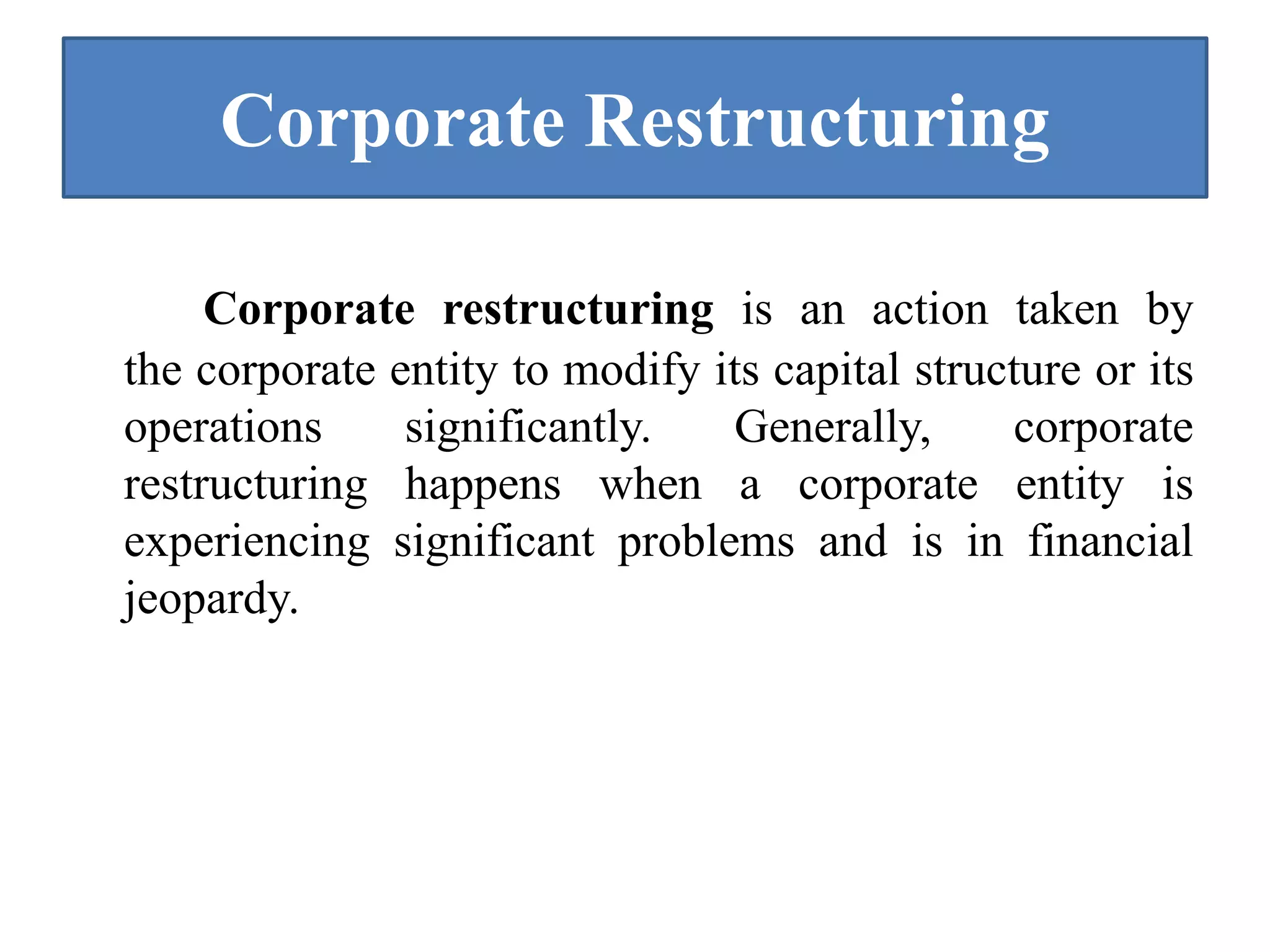 Corporate failure and restructuring | PPTX
