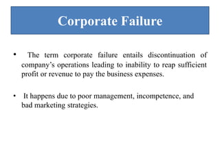 Corporate failure and restructuring | PPTX