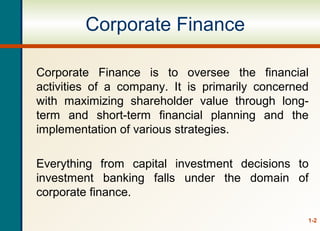 basics of corporate finance | PPT