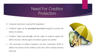 Needs & Preferential Payment of Creditor Protection | PPT