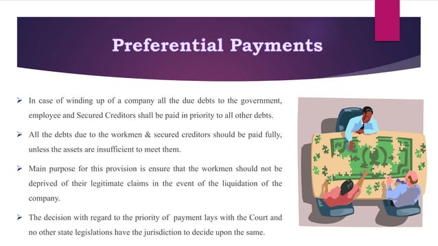 Needs & Preferential Payment of Creditor Protection | PPT