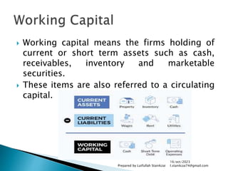 Working capital management part of corporate finance ppt | PPT