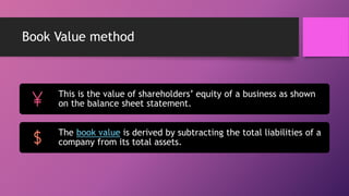 Corporate Finance - Business Valuations | PPTX