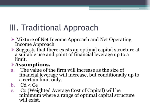 Capital Structure Theories Ppt Free Download