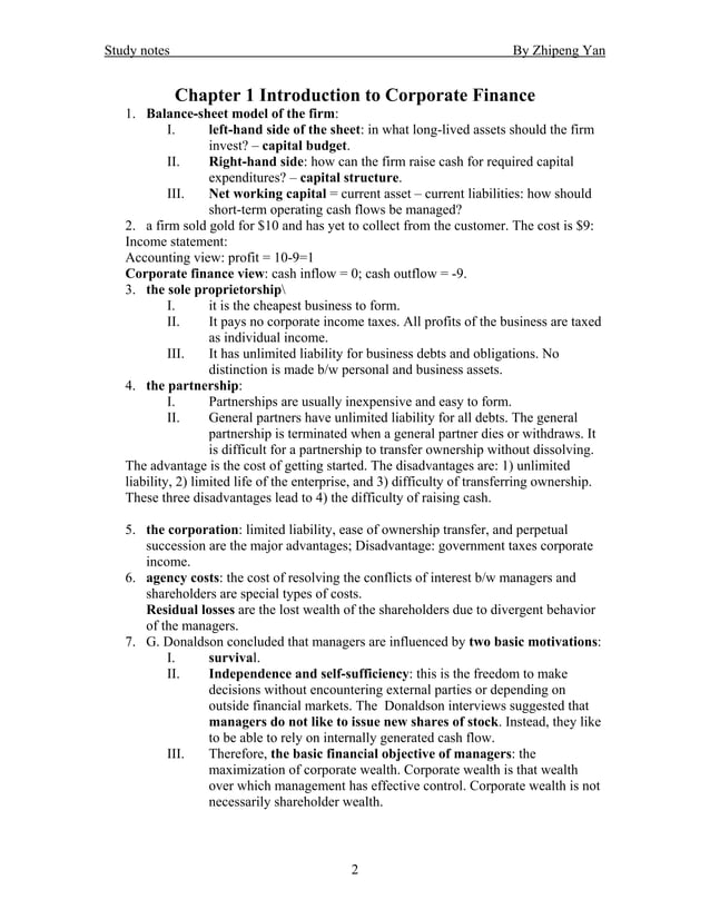 Corporate finance ross | PDF