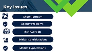 Evolution of the corporate financial objectives, Issues in shareholder ...