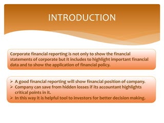 Corporate financial reporting | PPTX