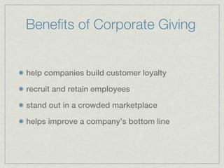 Corporate Giving Guidelines | KEY