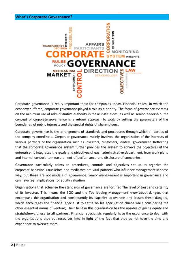 Corporate Governance | PDF