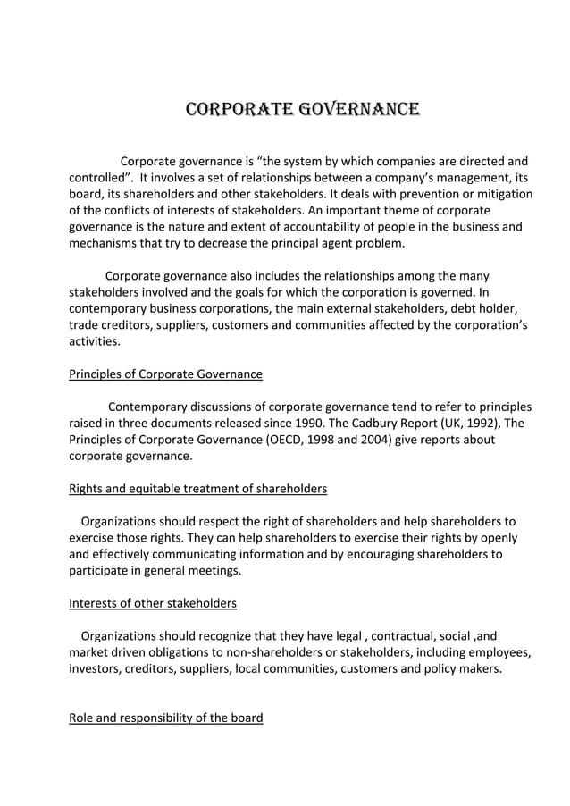 Corporate governance | PDF