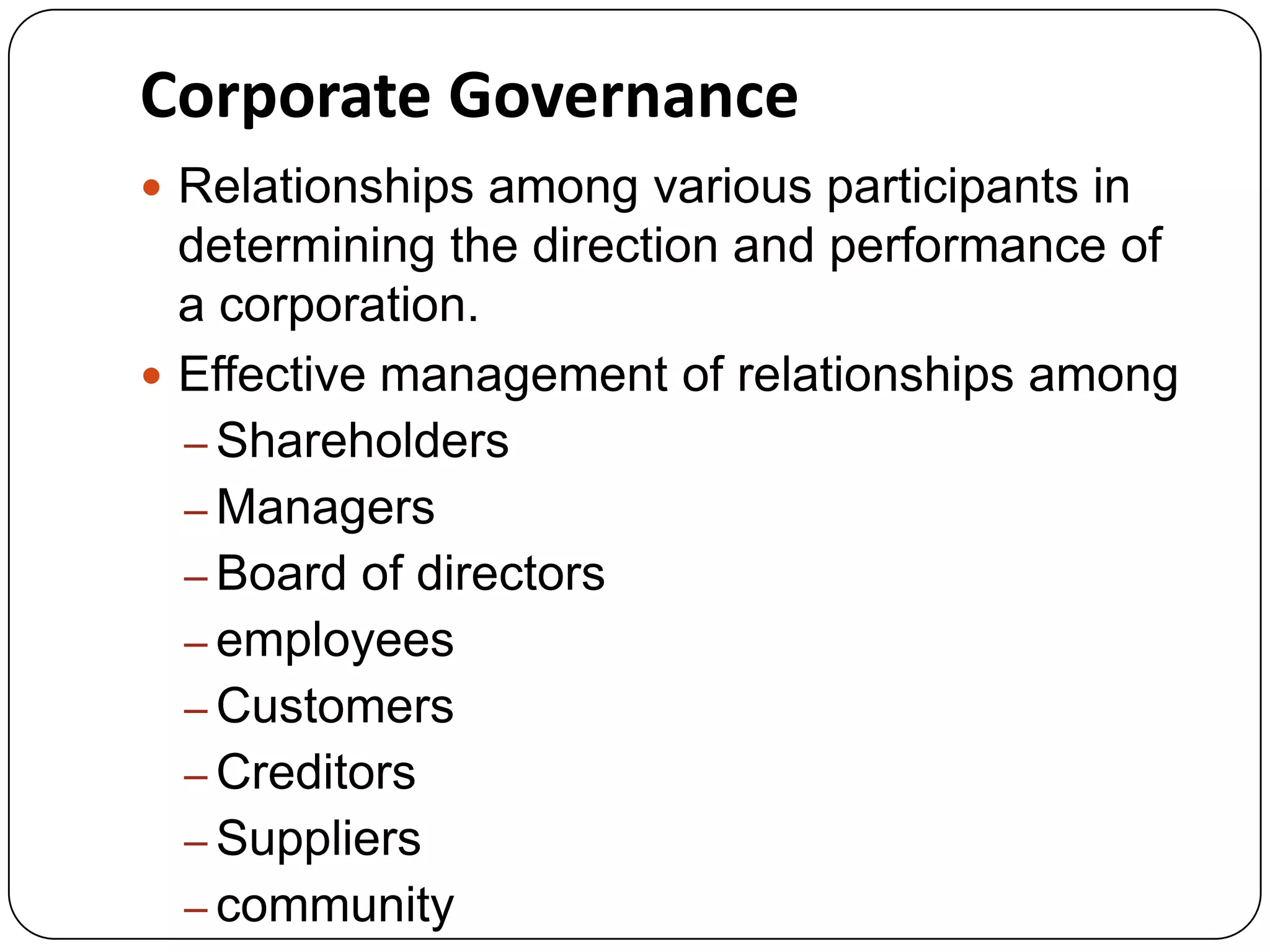 Corporate governance | PPTX