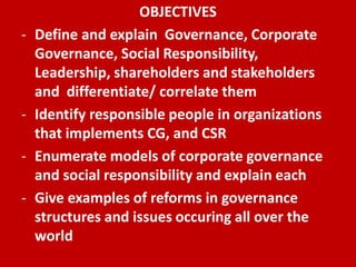 Lesson 3- Corporate Governance | PPTX