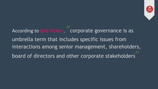 Corporate governance | PPTX