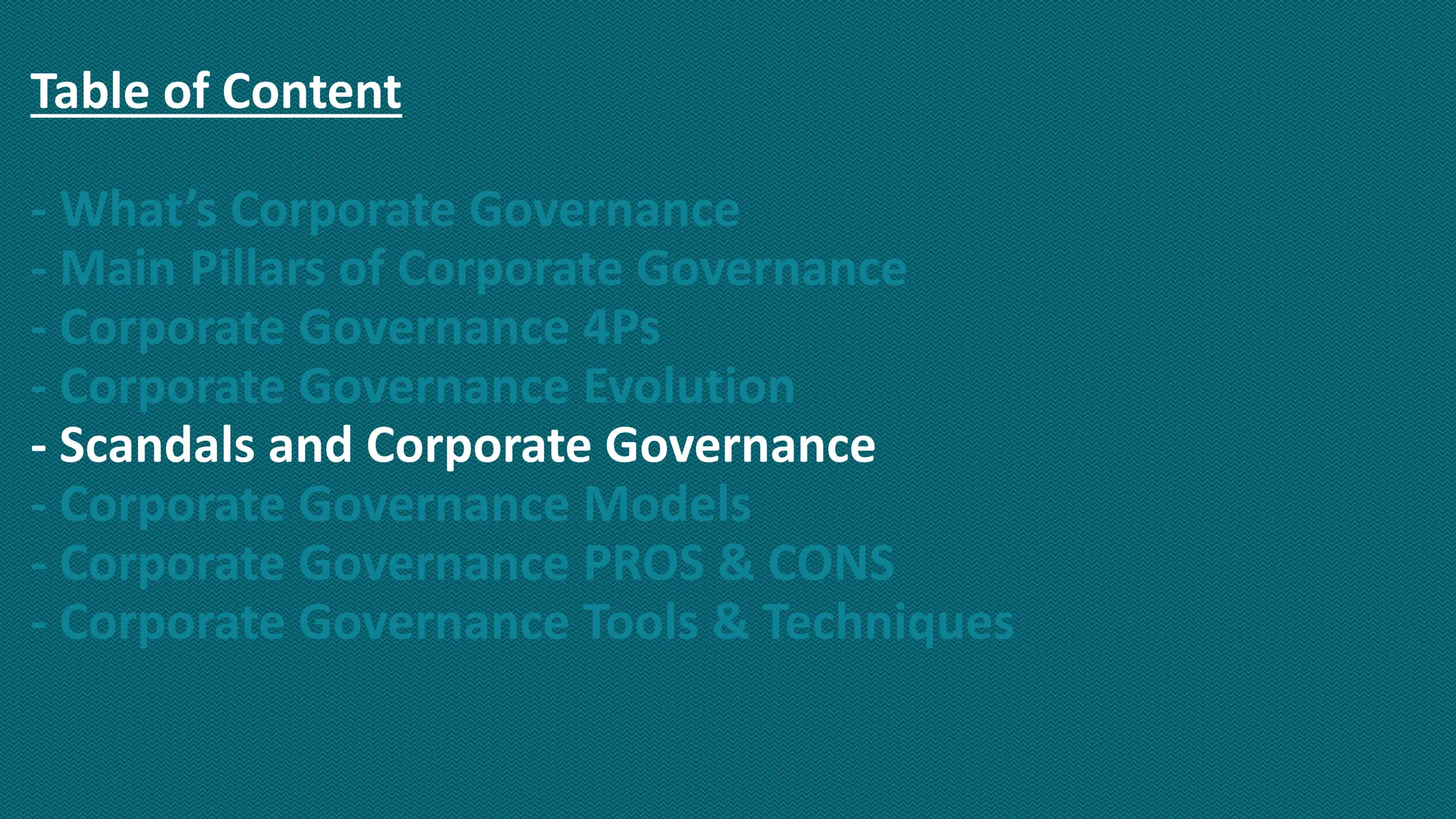Corporate Governance (the history, pillars, Pros & Cons, Tools & Techniques) | PDF