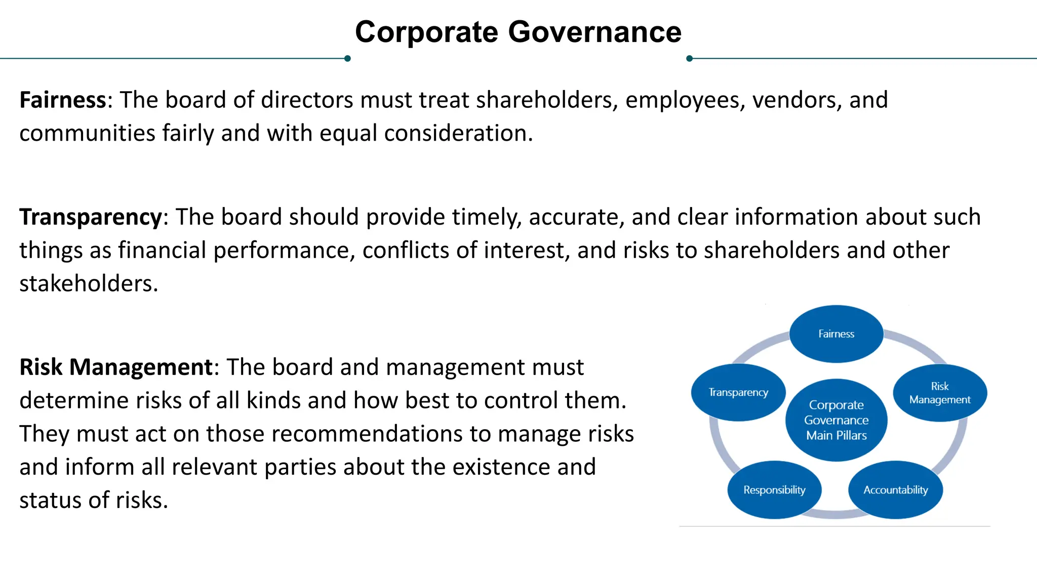 Corporate Governance (the history, pillars, Pros & Cons, Tools ...