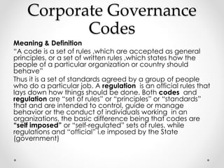 Corporate Governance a conceptual framework | PPTX