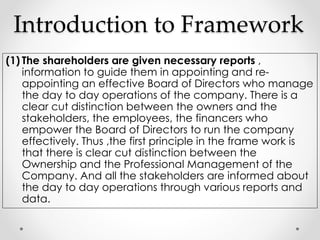 Corporate Governance a conceptual framework | PPTX