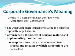 Corporate Governance | PPTX