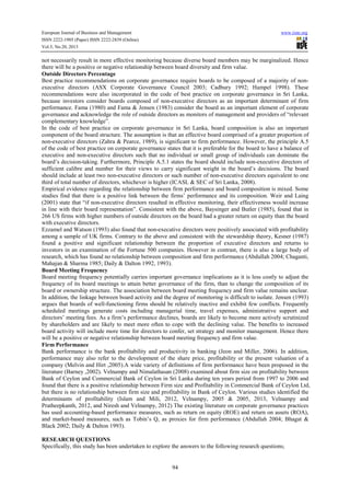 Corporate governance and banking performance a comparative study between private and state ...