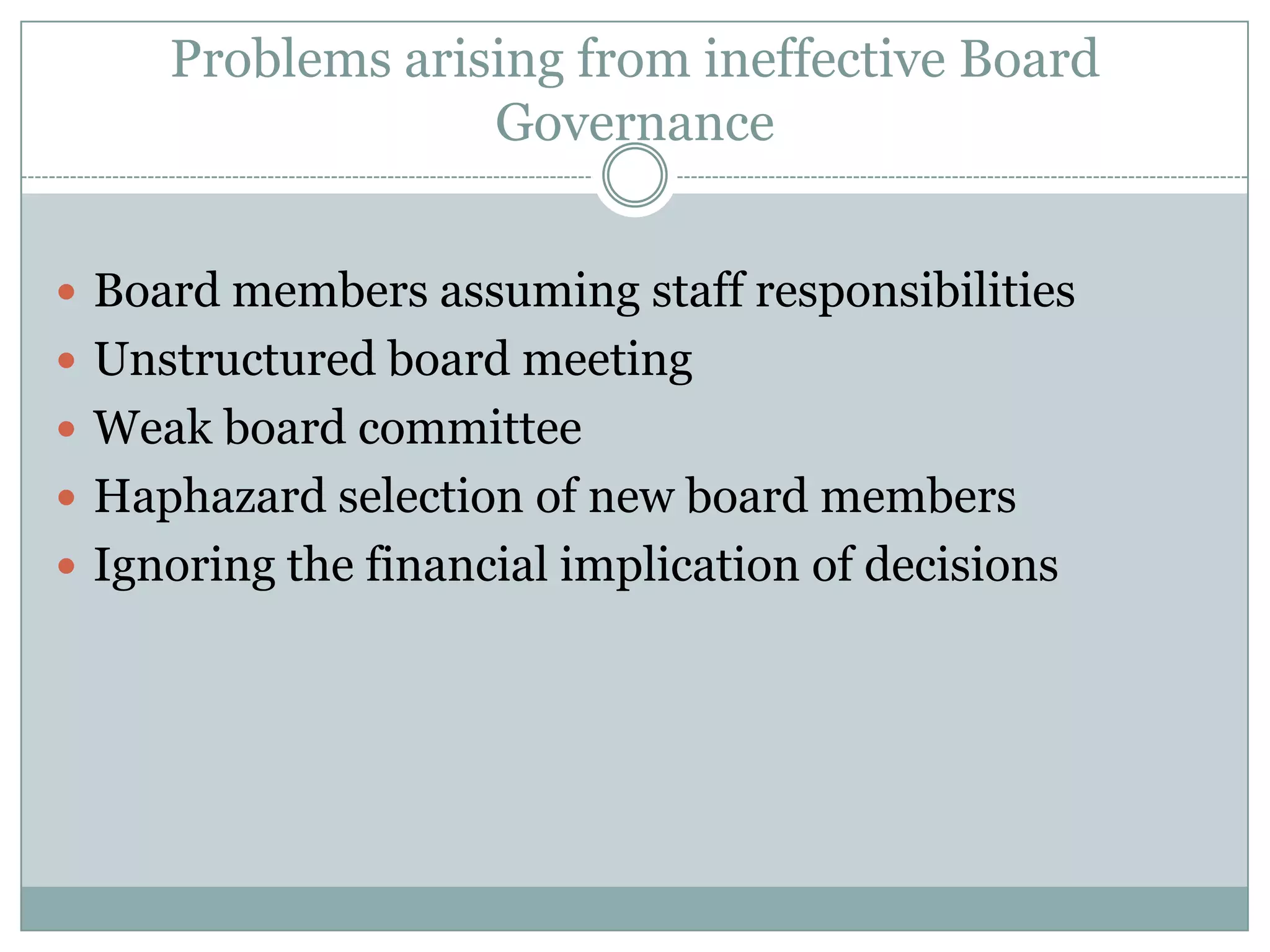 Corporate governance and board governance system | PPTX