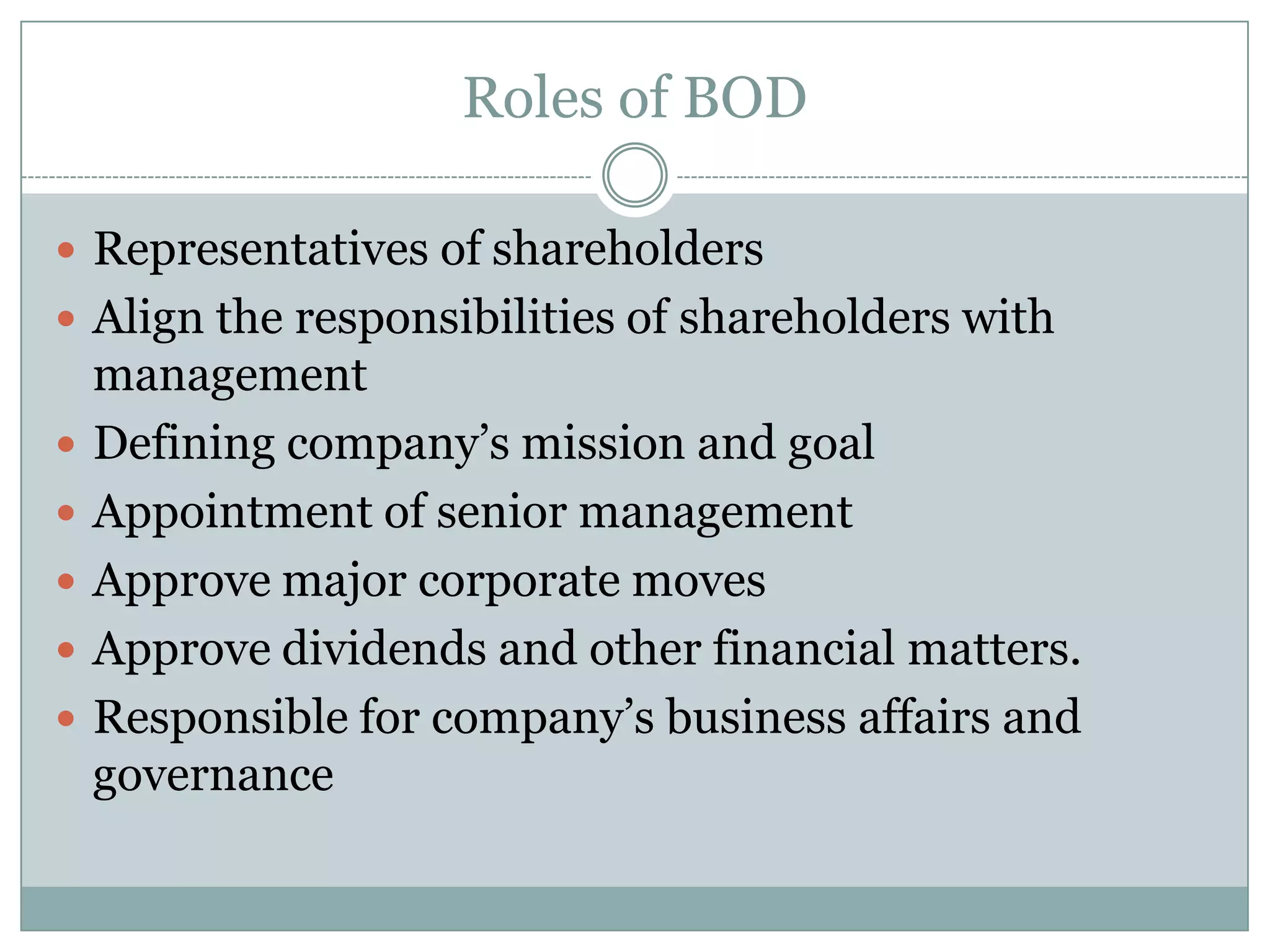 Corporate governance and board governance system | PPTX
