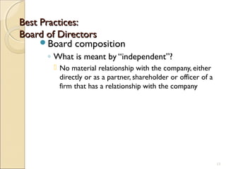 Corporate governance . AA best practices | PDF