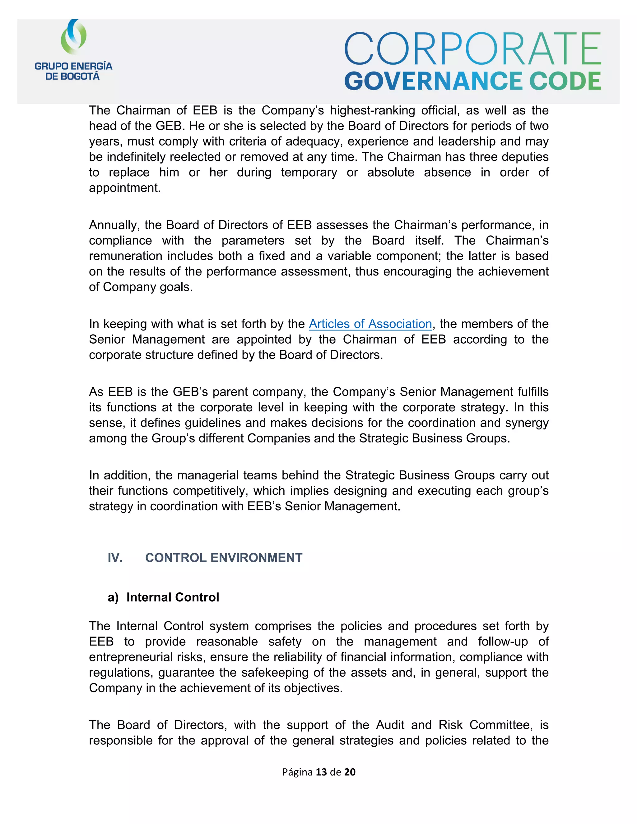 Corporate governance code | PDF