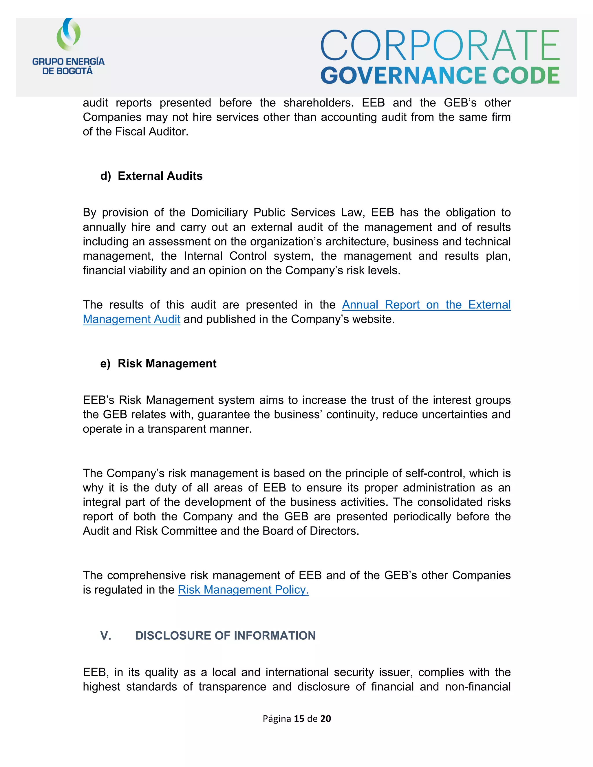 Corporate governance code | PDF