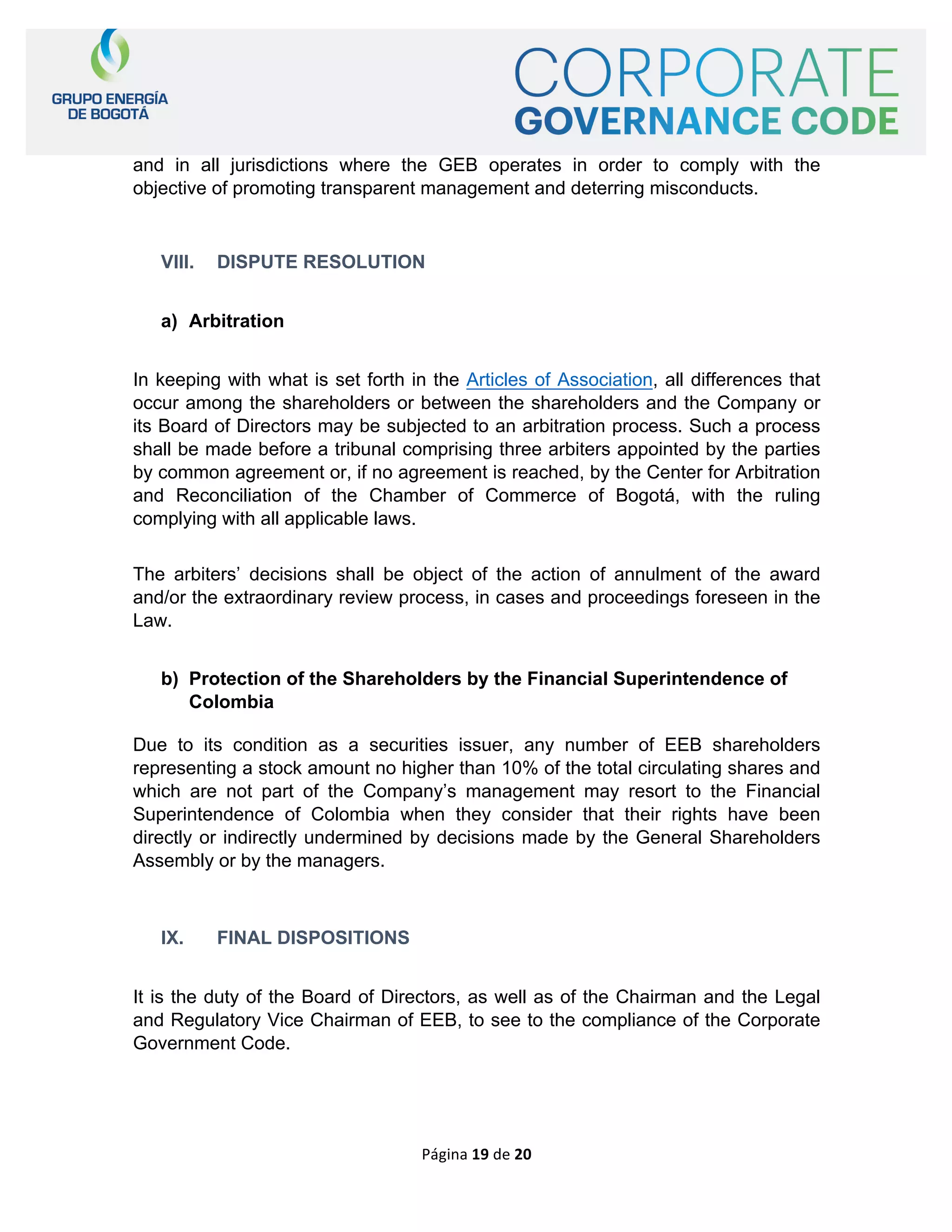 Corporate governance code | PDF