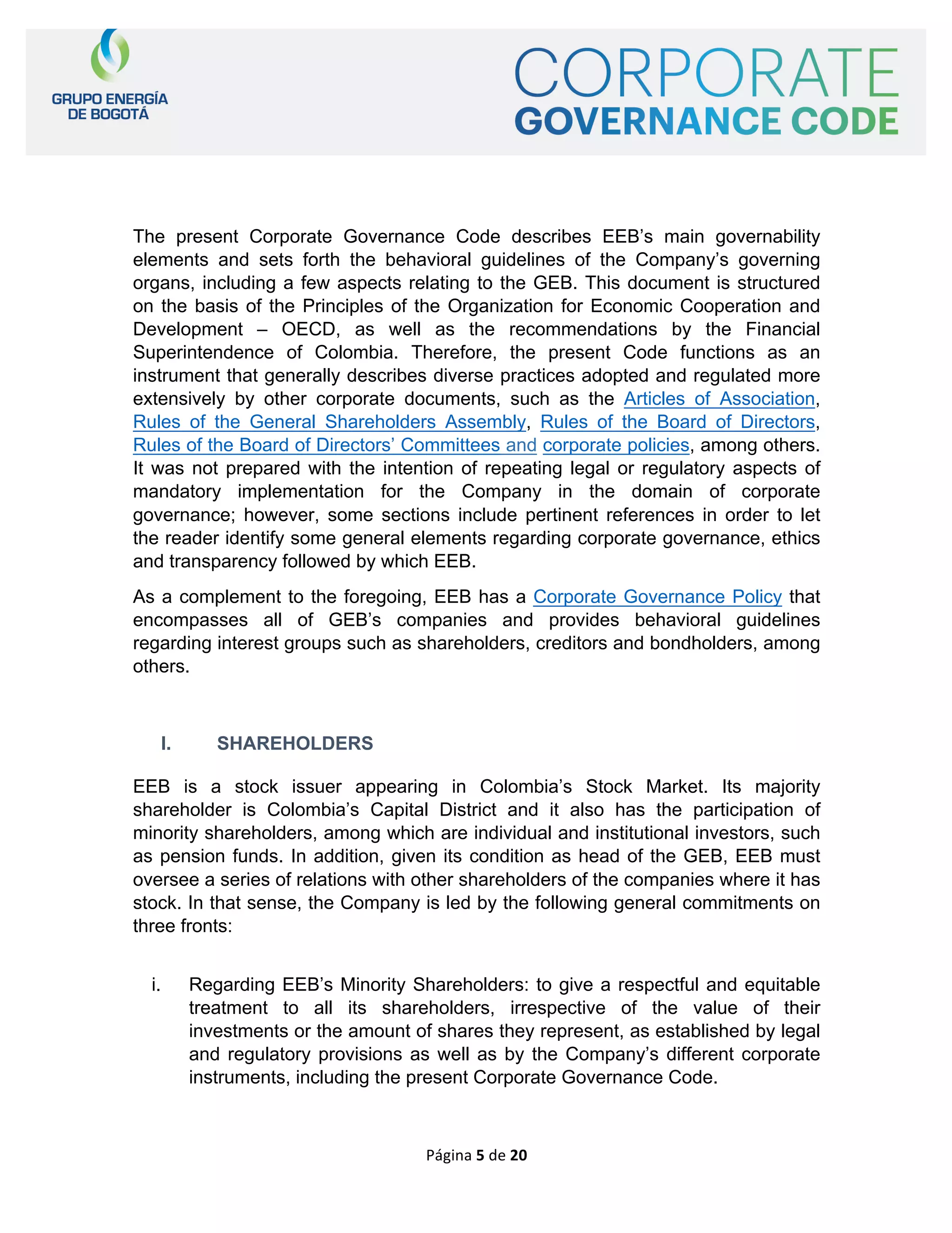 Corporate governance code | PDF