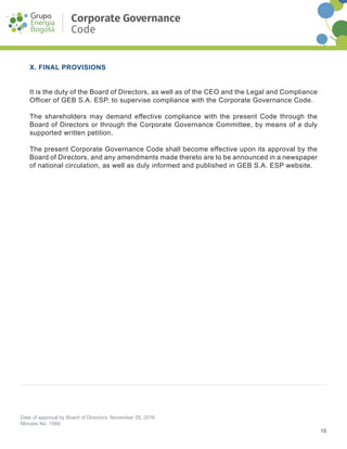 Corporate Governance Code | PDF