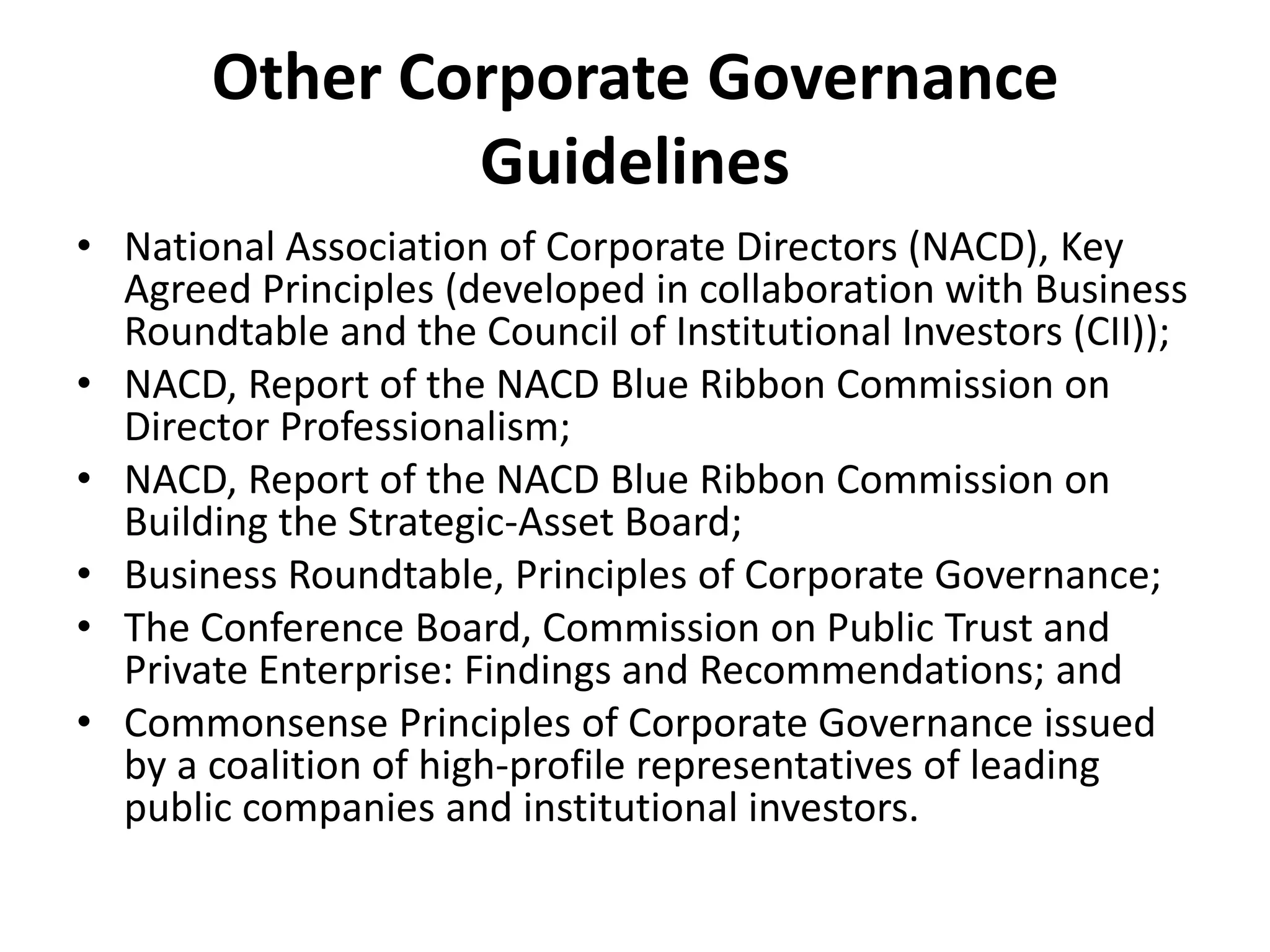 Corporate Governance Framework in USA pdf | PDF