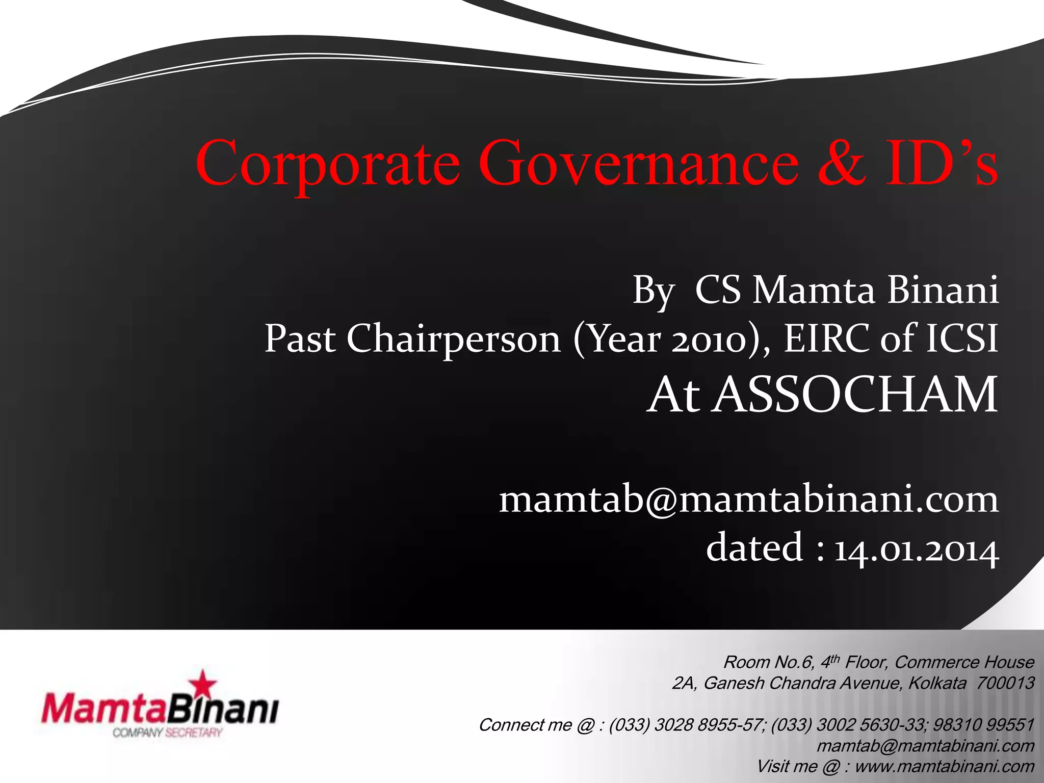 Corporate Governance & Independent Directors | PPTX