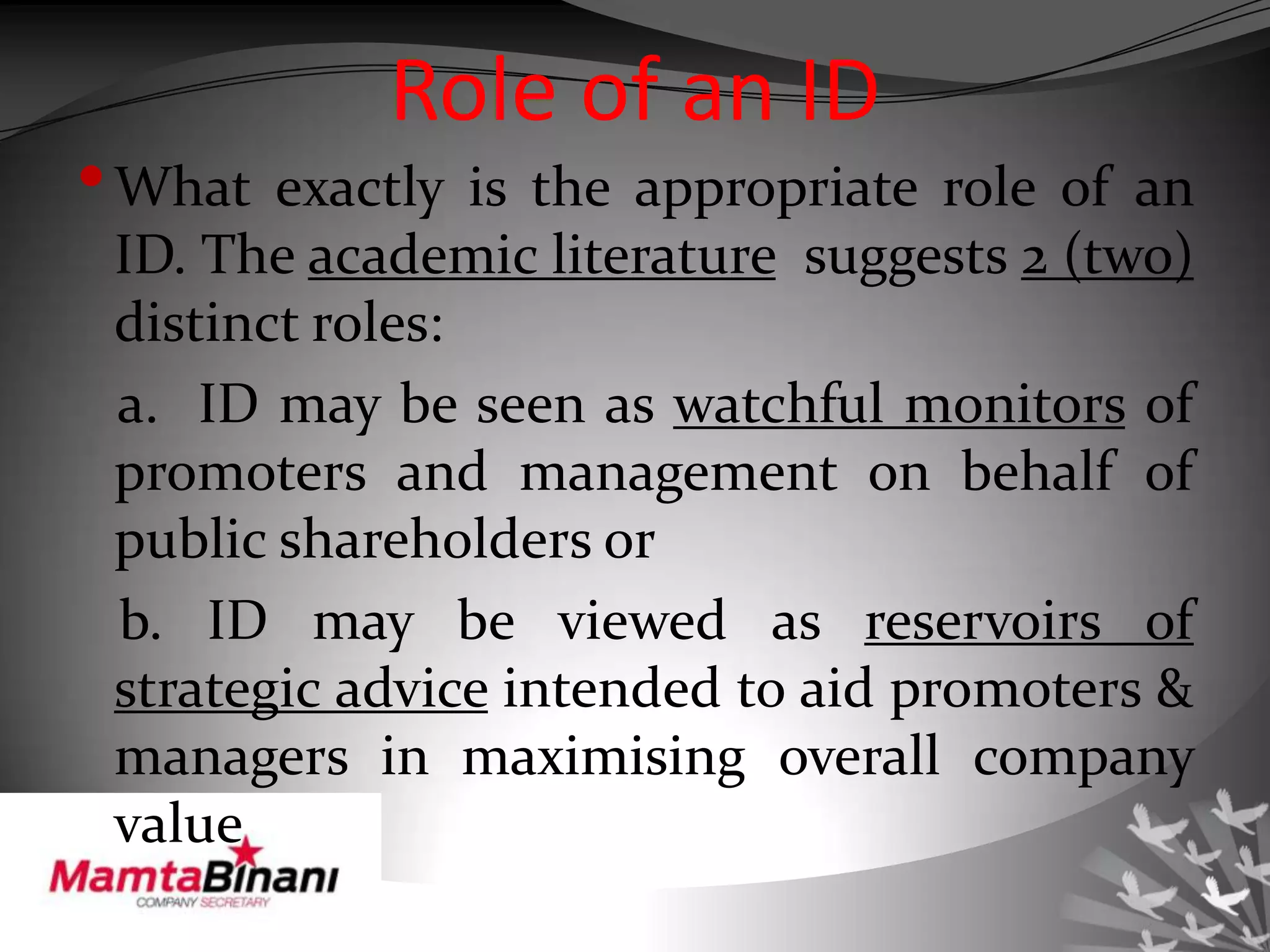 Corporate Governance & Independent Directors | PPTX