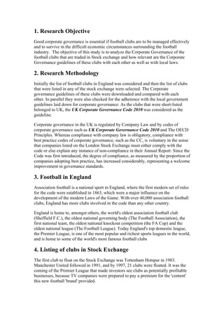 Corporate governance in football clubs | PDF