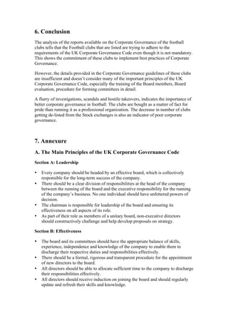 Corporate governance in football clubs | PDF